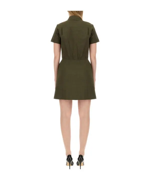 Theory Short-sleeved Button-up Mini Dress - Multicolor