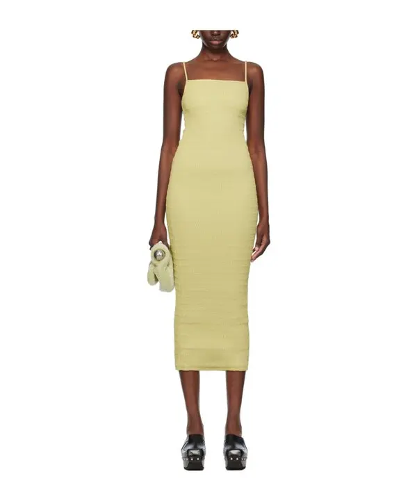 Nanushka Barra Smocked Midi Dress