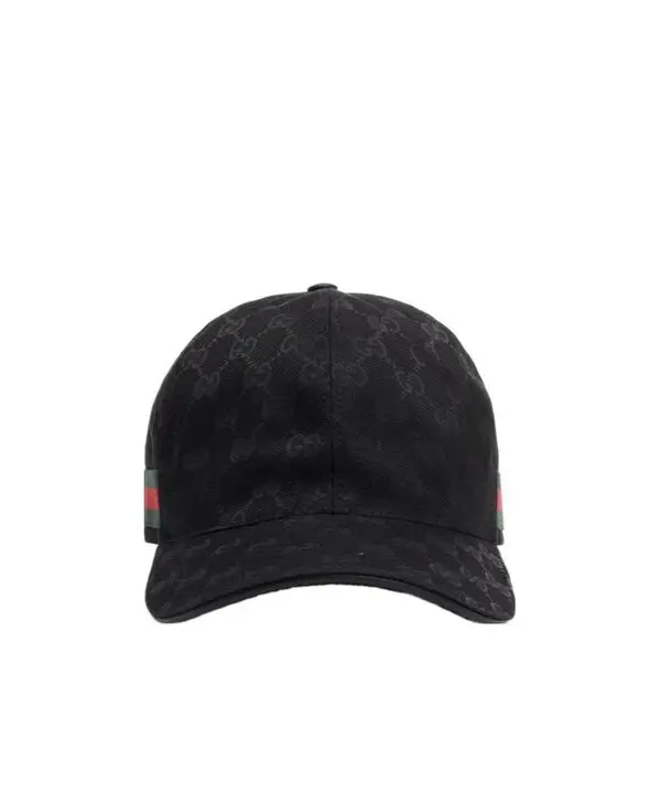 Gucci Gg Monogram Baseball Cap - Black