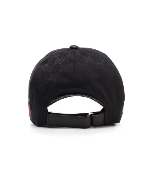 Gucci Gg Monogram Baseball Cap - Black