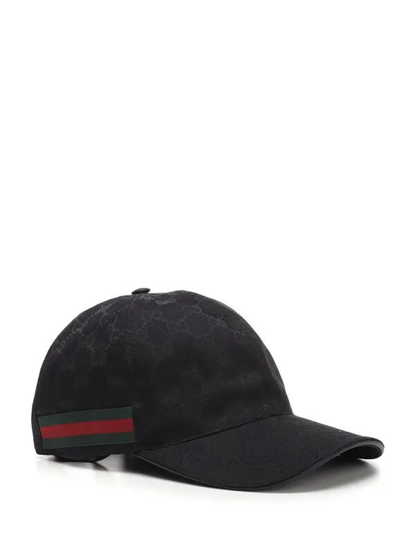 Gucci Gg Monogram Baseball Cap - Black