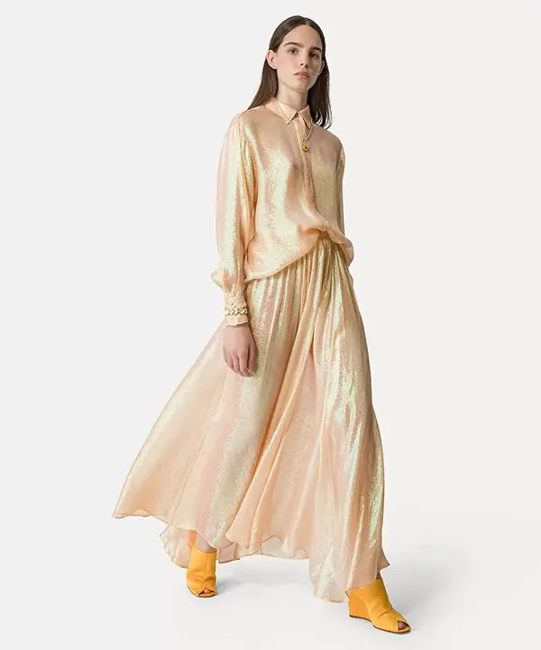 FORTE_FORTE Jacquard Flared Skirt - Nude