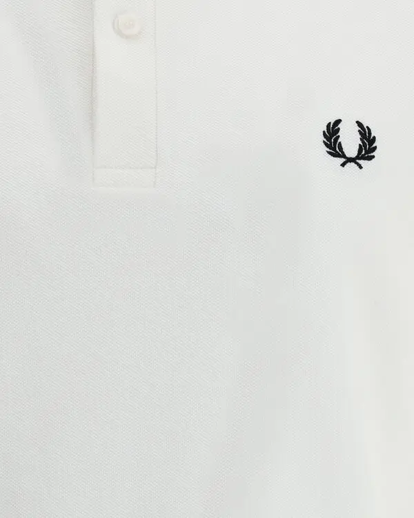 Comme Des Garçons X Fred Perry Text-printed Polo Shirt - White
