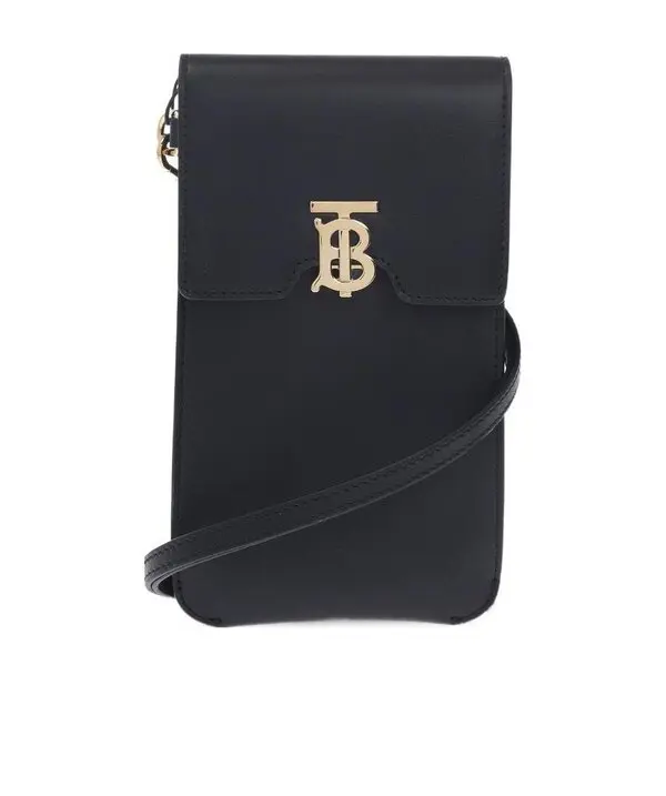 Burberry Tb-plaque Double-pouch Wallet - Black