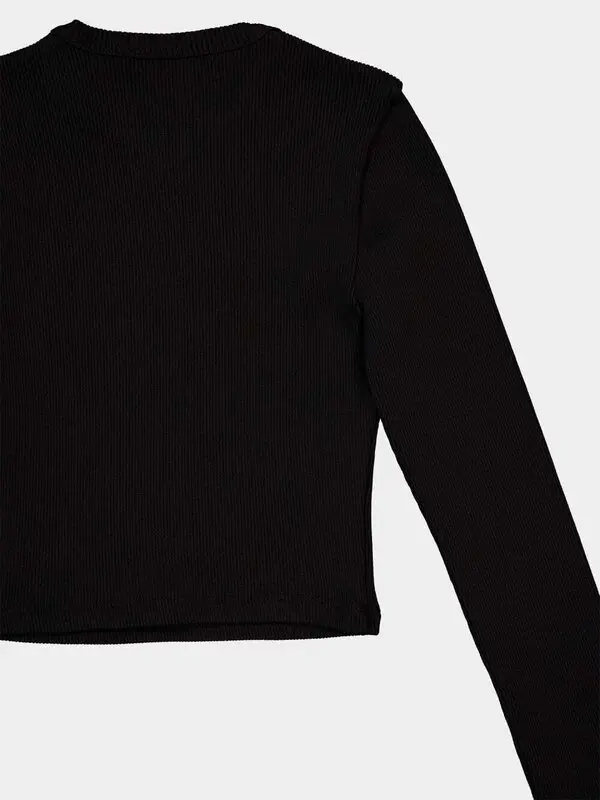 Prada Long-sleeved Cropped Top