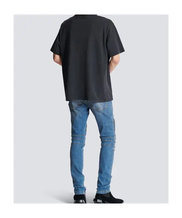 Balmain Vintage Logo Embroidered T-shirt - Black