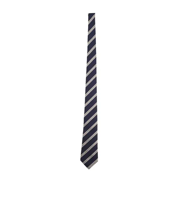 Giorgio Armani Striped Neck Tie - Blue