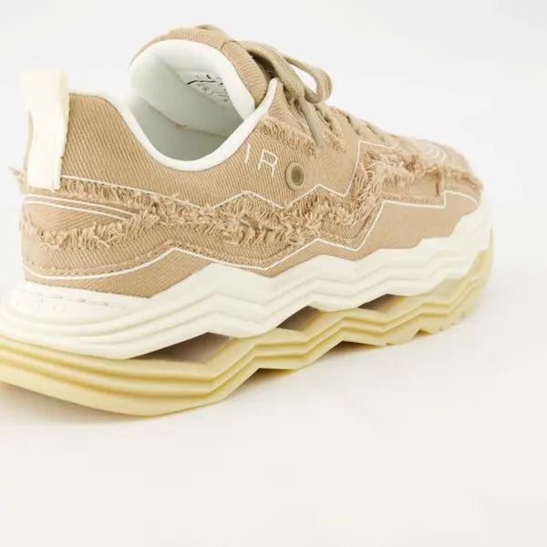 IRO PARIS Lace Up Distressed Sneakers - Nude