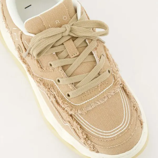 IRO PARIS Lace Up Distressed Sneakers - Nude