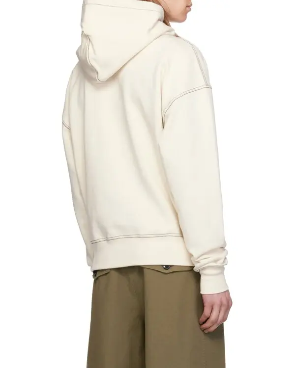 Ami Logo Embroidered Drawstring Hoodie