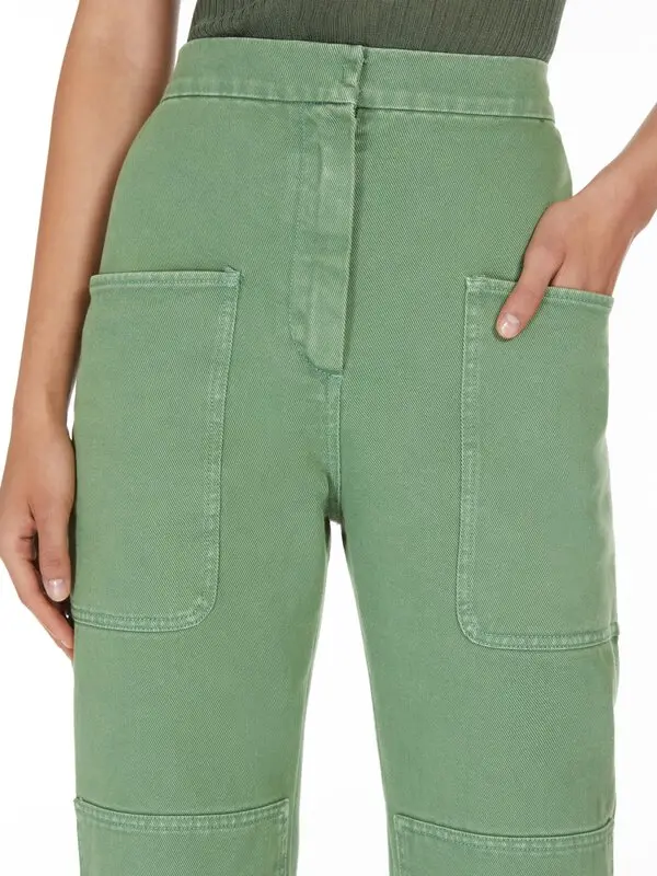 Max Mara High-waisted Straight-leg Trousers With Asymmetrical Pockets
