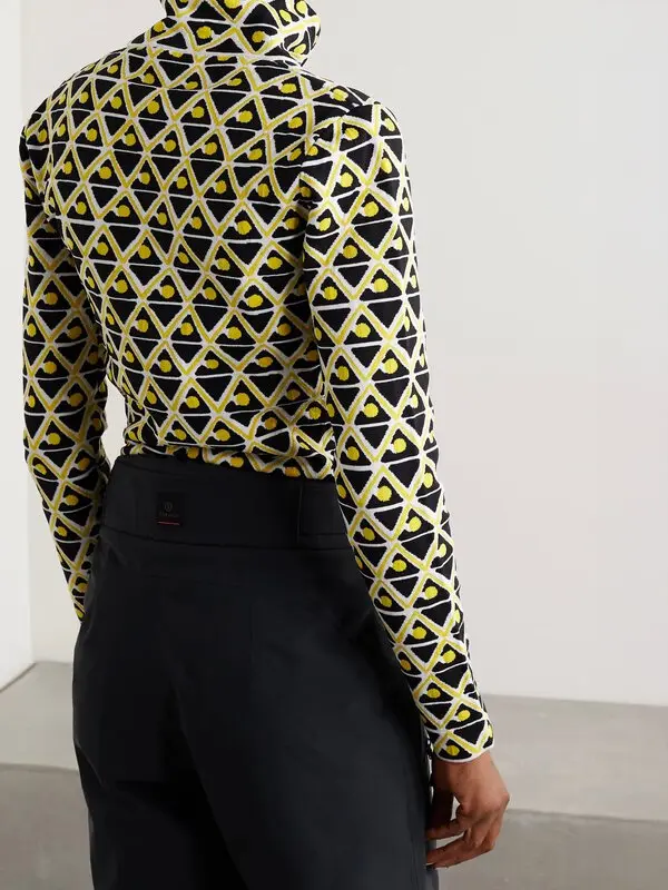 Moncler Long-sleeved Knitwear Patterned High-neck Pullover