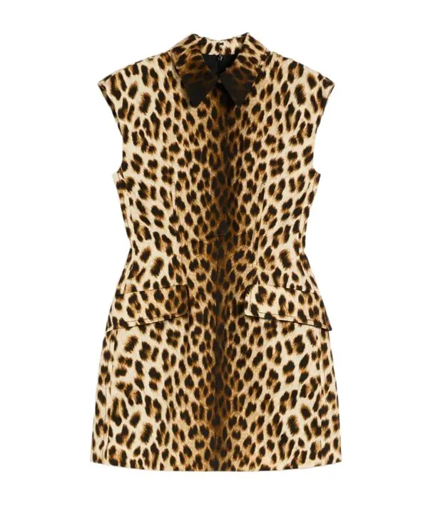 Sportmax Lonza Leopard Printed Midi Dress - Brown