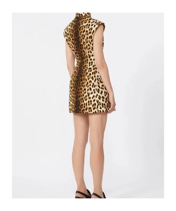 Sportmax Lonza Leopard Printed Midi Dress - Brown
