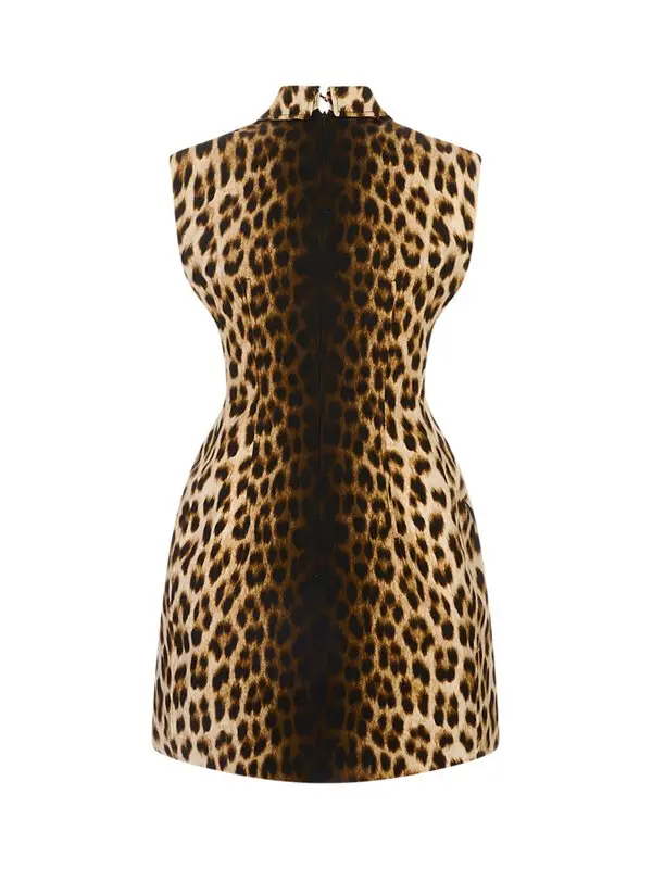 Sportmax Lonza Leopard Printed Midi Dress - No