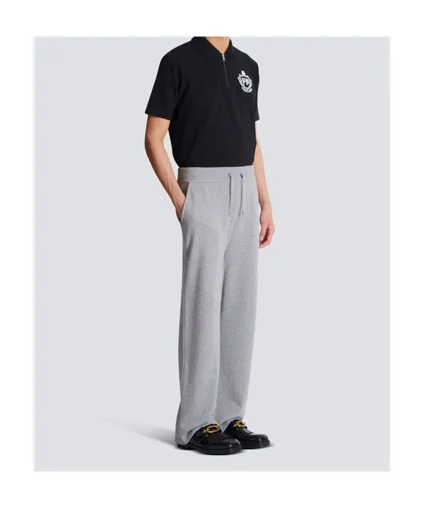 Balmain Logo Patch Straight-leg Trousers