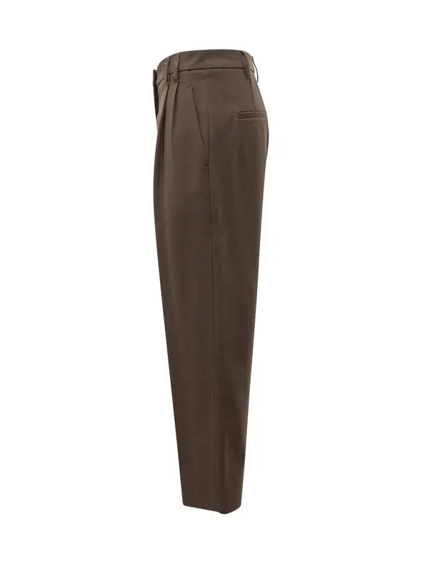 Brunello Cucinelli Pleated-front Tailored Trousers - Brown