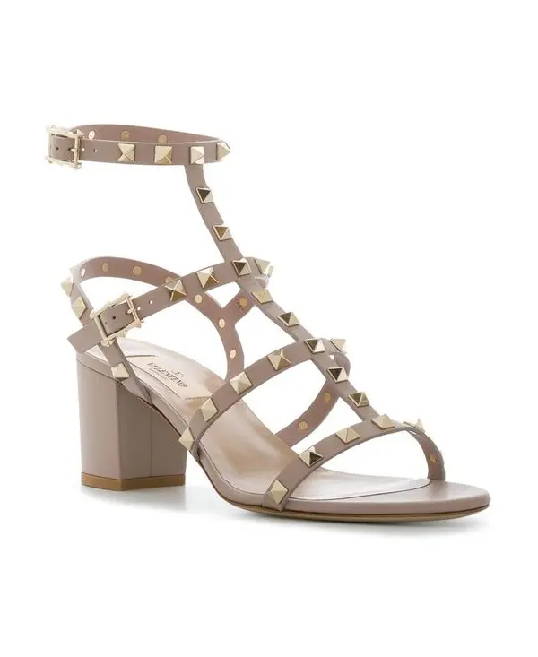 Valentino Garavani Rockstud Caged Sandals - Nude