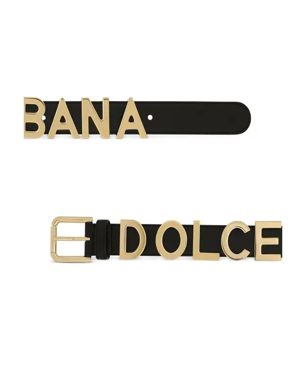 Dolce & Gabbana Letter Logo Buckle Belt