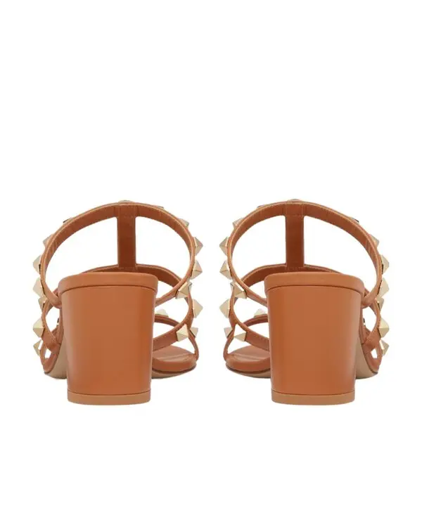 Valentino Garavani Rockstud Open Toe Sandals - Brown