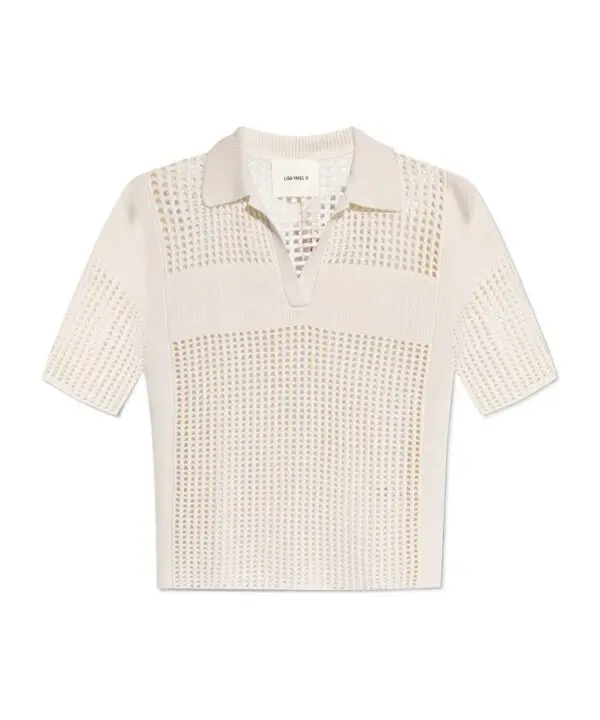 LISA YANG Lei Open-knit Cashmere Top