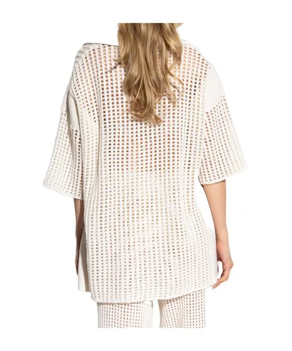 LISA YANG Lei Open-knit Cashmere Top