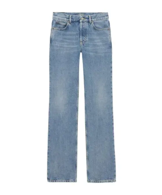Saint Laurent Nico Low-rise Straight Leg Jeans - Blue