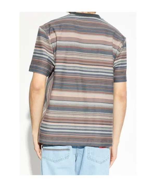 Paul Smith Striped Patterned Crewneck T-shirt - Gray