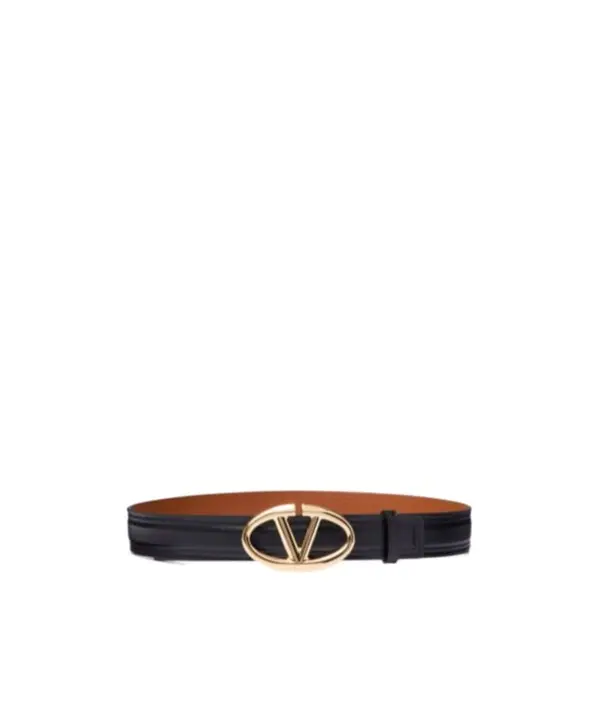 Valentino Garavani Vlogo Signature Reversible Belt - Black/brown