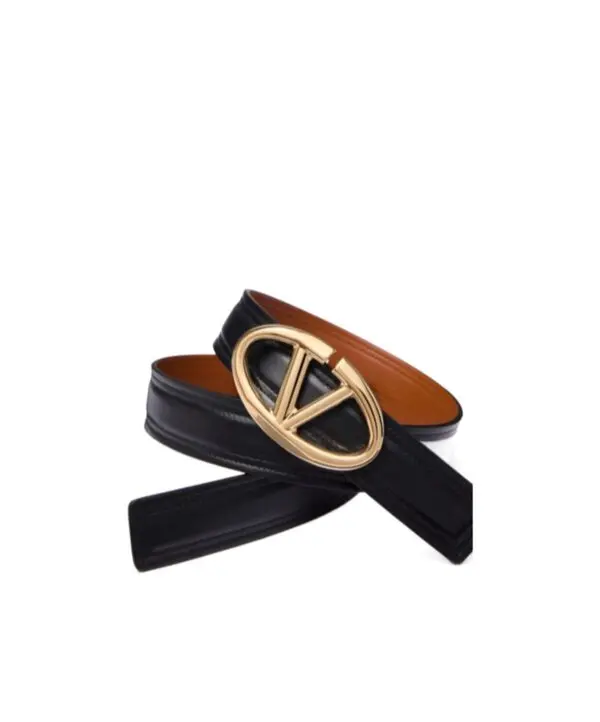 Valentino Garavani Vlogo Signature Reversible Belt - Black/brown