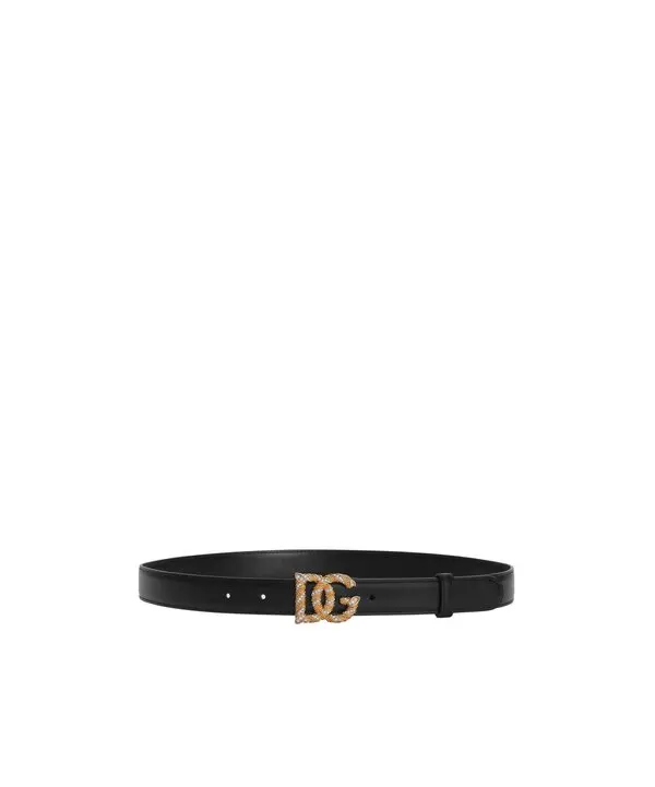Dolce & Gabbana Dg Logo Belt - Black