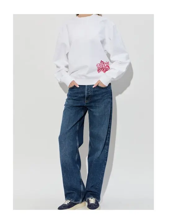 Dsquared2 Crewneck Sweatshirt With Hibiscus Print