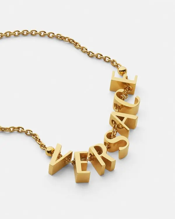 Versace Logo-lettering Chain Bracelet