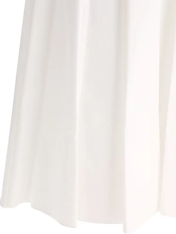 Alaïa A-line Pleated Dress With V-neck And Short Sleeves