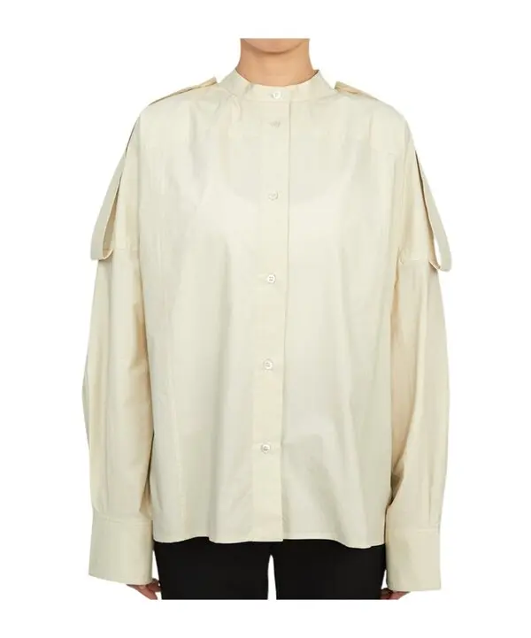 Studio Nicholson Long Sleeve Shirt With Mock Neckline