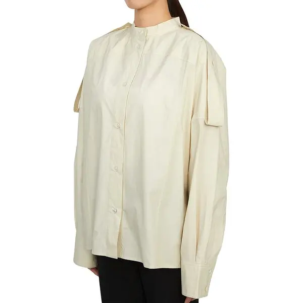 Studio Nicholson Long Sleeve Shirt With Mock Neckline