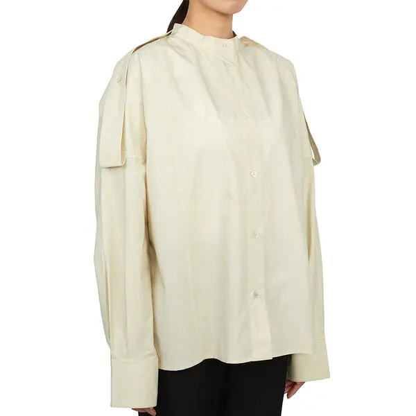 Studio Nicholson Long Sleeve Shirt With Mock Neckline
