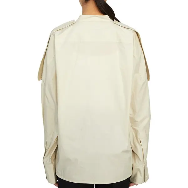 Studio Nicholson Long Sleeve Shirt With Mock Neckline