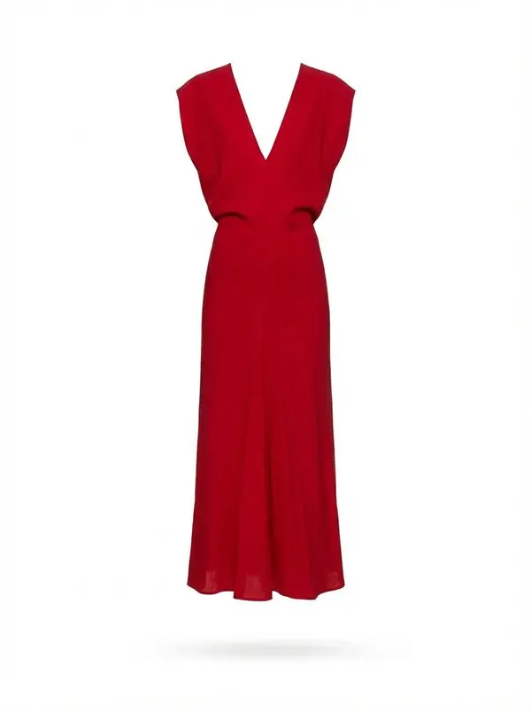ST. AGNI Draped Maxi Dress With Train
