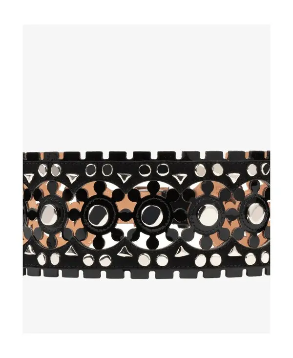 Alaïa Wide Waist Belt With Cut-out Details