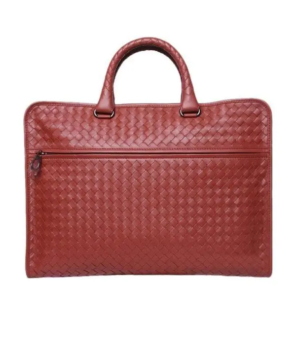 Bottega Veneta Zipped Knitted Briefcase - Red