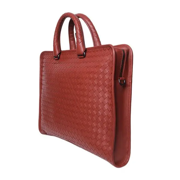 Bottega Veneta Zipped Knitted Briefcase - Red