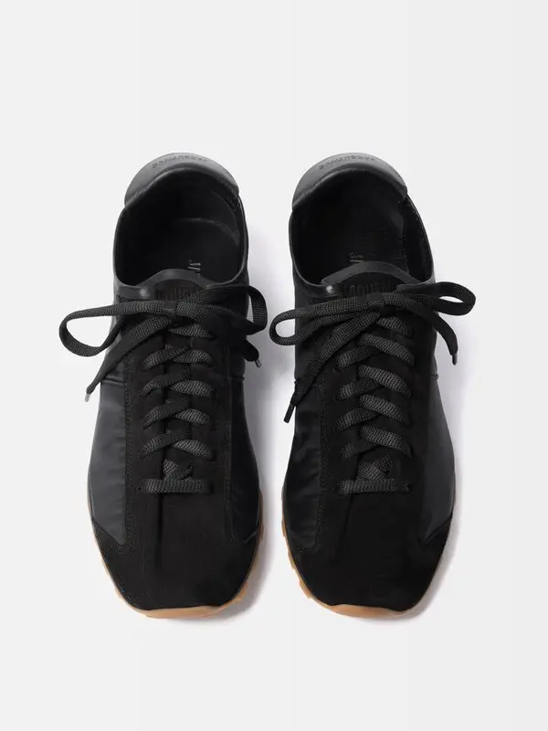 Jacquemus Pointed-toe Lace-up Sneakers - Black