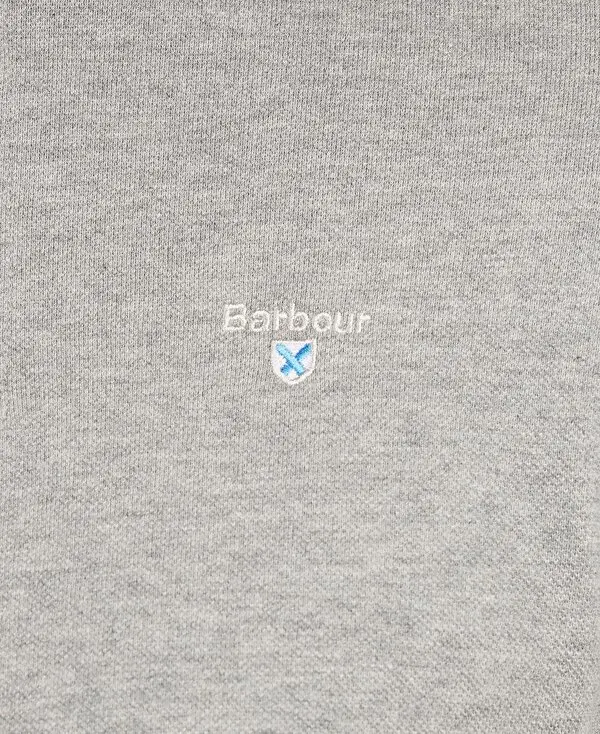 Barbour Logo Embroidered Short-sleeved Polo Shirt - Gray