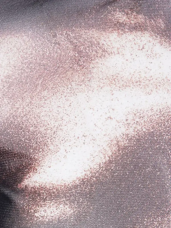 JEAN PAUL GAULTIER Mesh Printed Long Sleeve T-shirt - Black