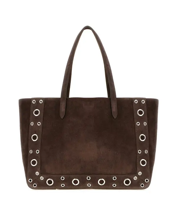 Valentino Garavani Eyelet Detailed Tote Bag - Black