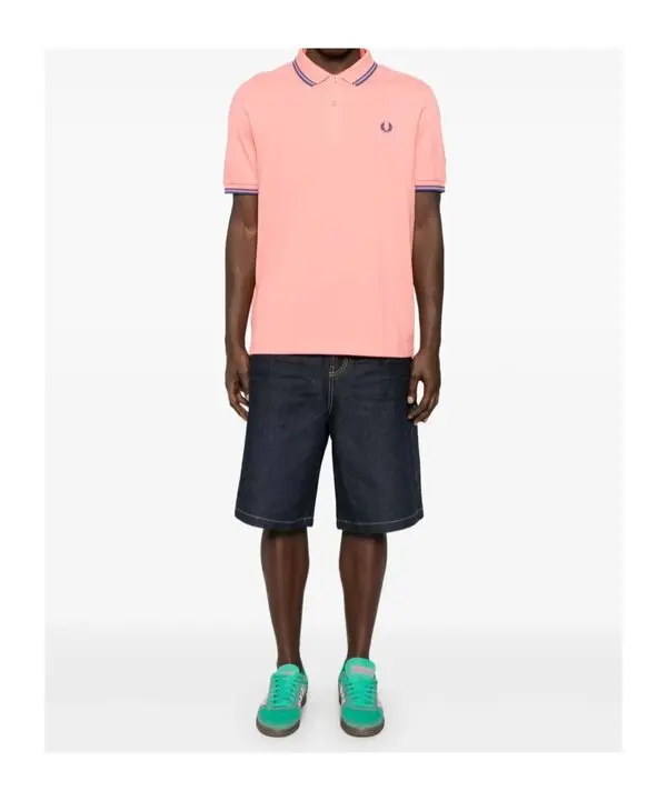 Comme Des Garçons Embroidered Polo Shirt - Pink