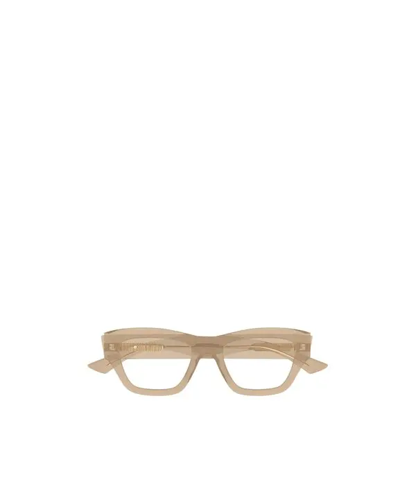 Bottega Veneta Bold Rectangular Eyeglasses - Nude