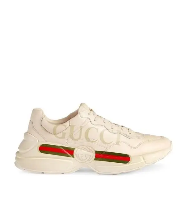 Gucci Rhyton Logo Sneakers - Nude
