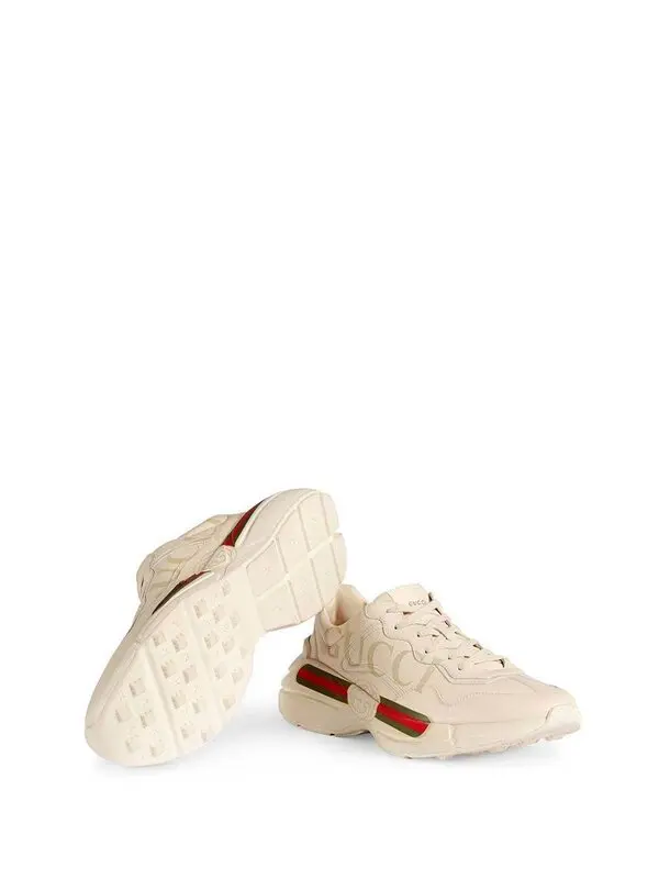 Gucci Rhyton Logo Sneakers - Nude